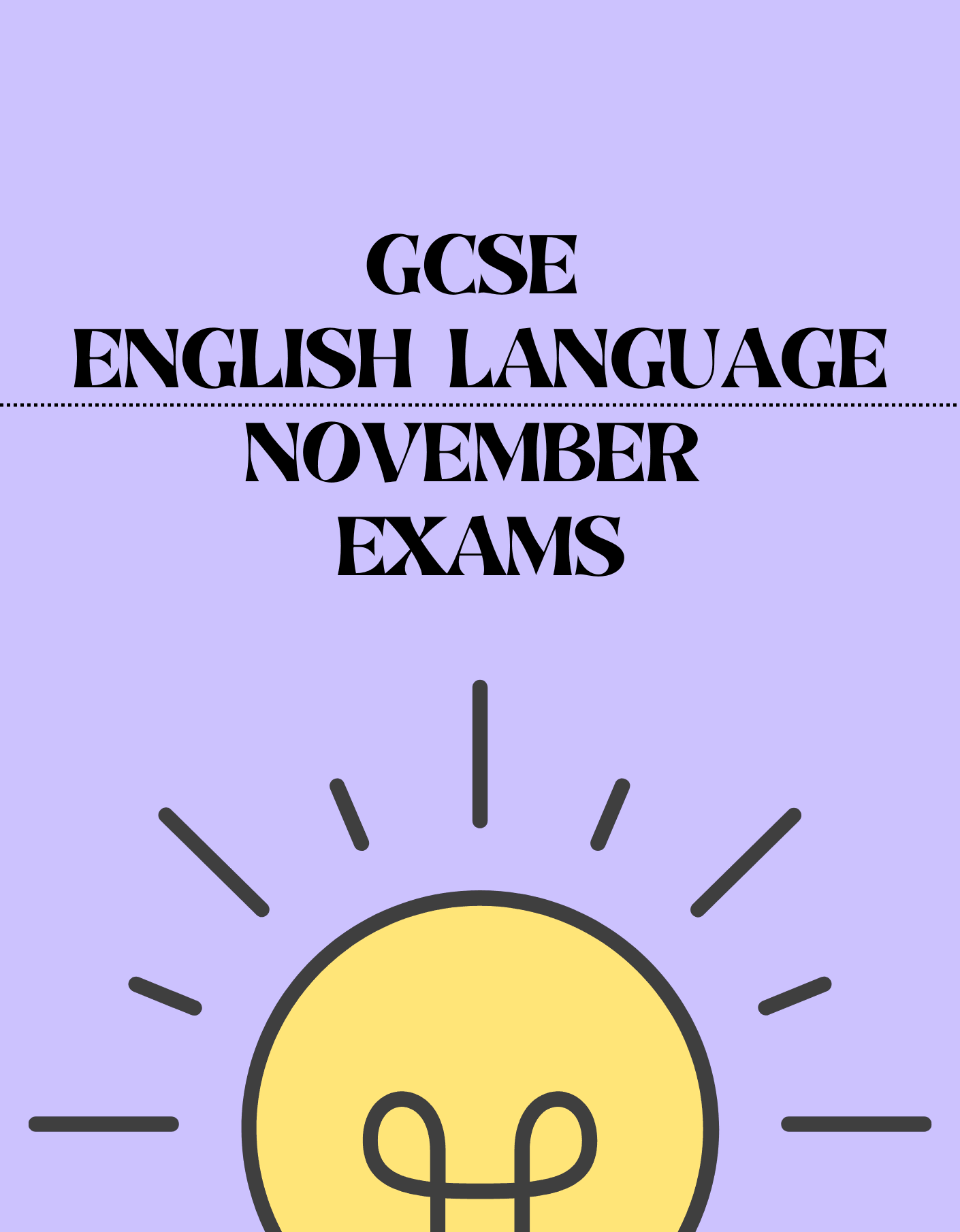 GCSE English Language - November Resit Series Examinations. – EXAM ...